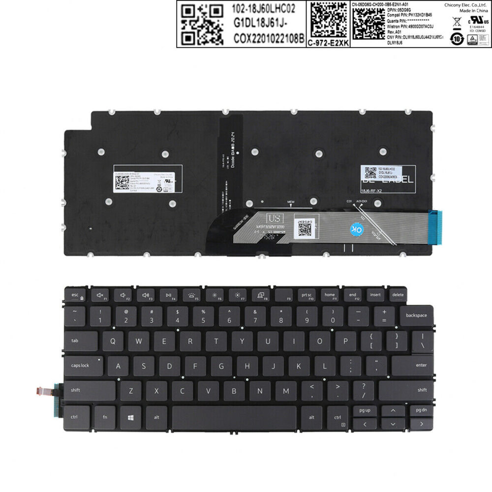 Laptop Keyboard Dell Inspiron 14 7490 13 5390 5391 7391 7491 5493 5498 ...