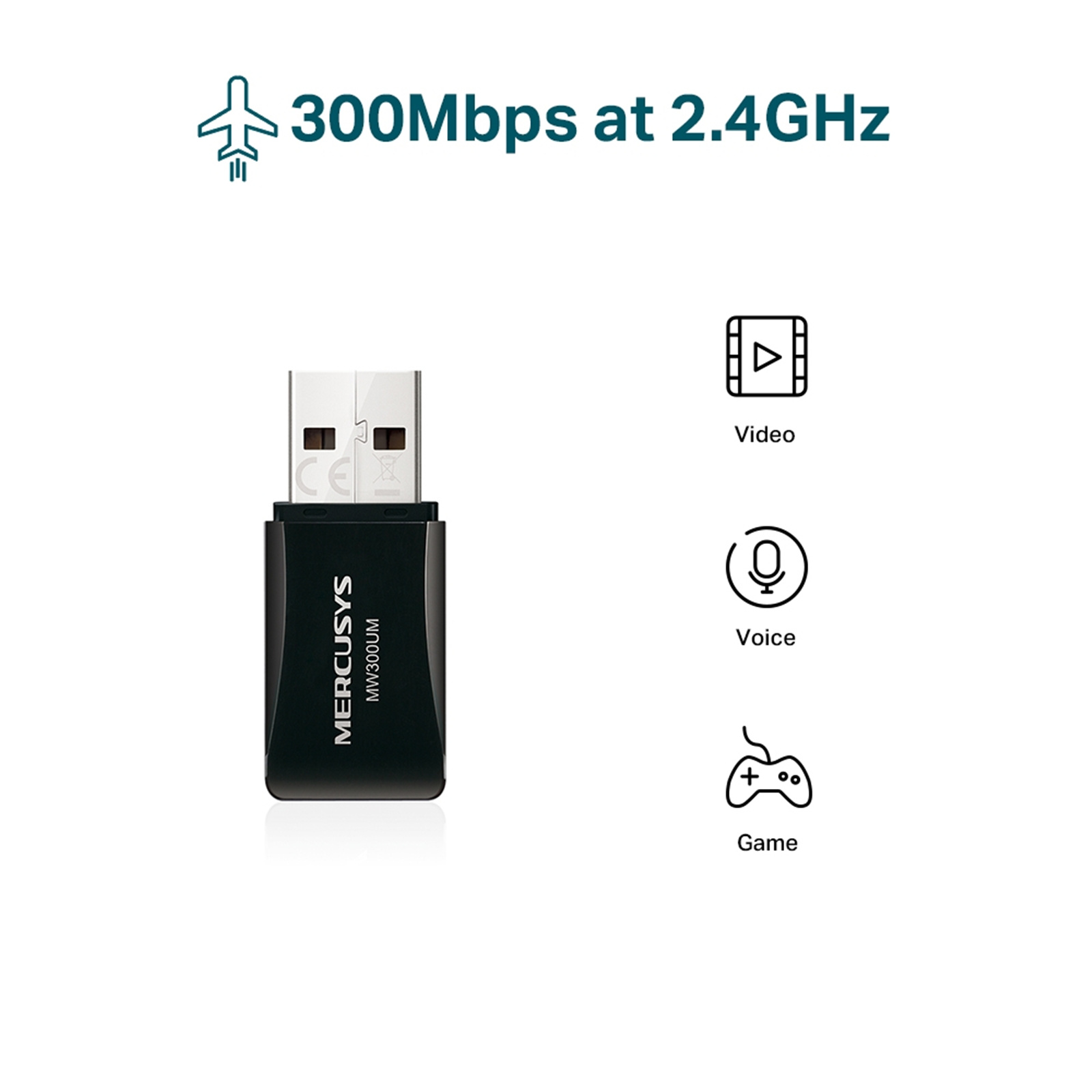 Mercusys MW300UM N300 Wireless Mini USB Adapter | Techstar Computers Mercusys MW300UM N300 Wireless Mini USB Adapter | Techstar Computers